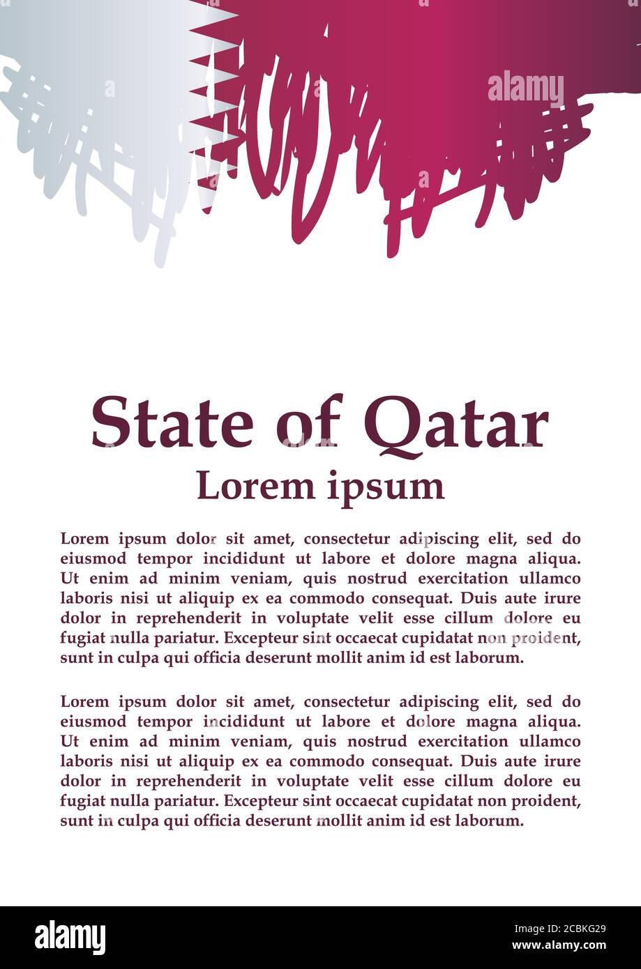 Flag of Qatar, State of Qatar. Template for award design, an official ...