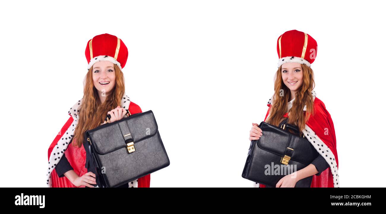 Posing as queen crown Cut Out Stock Images & Pictures - Alamy