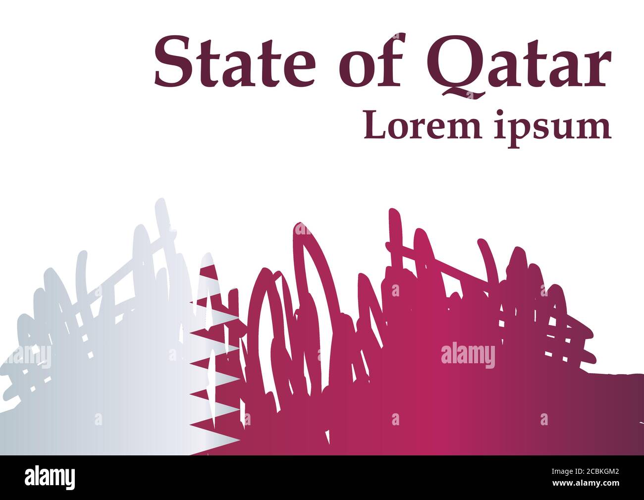 Flag of Qatar, State of Qatar. Template for award design, an official ...