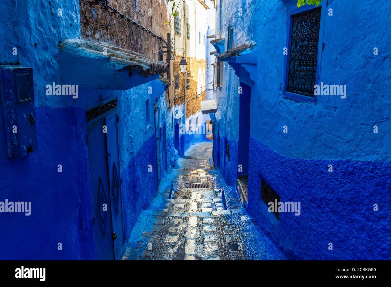 The blue streets of Chefchaouen, Morocco Stock Photo - Alamy