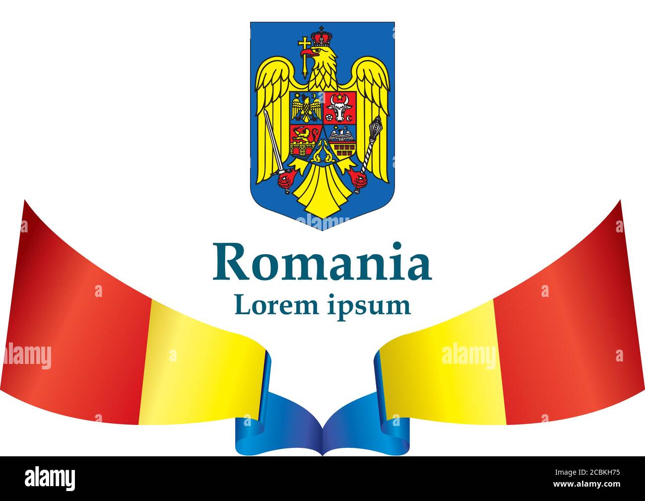 Flag of Romania, Romania. Template for award design, an official ...