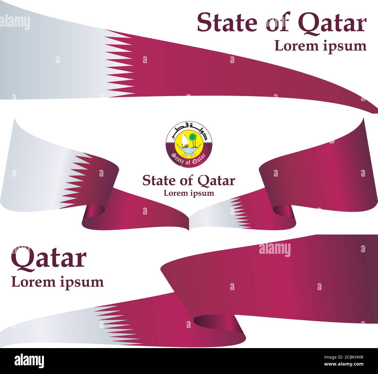 Flag of Qatar, State of Qatar. Template for award design, an official ...