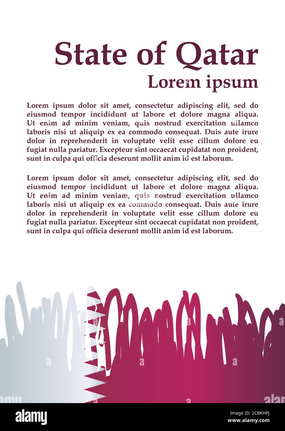 Flag of Qatar, State of Qatar. Template for award design, an official ...
