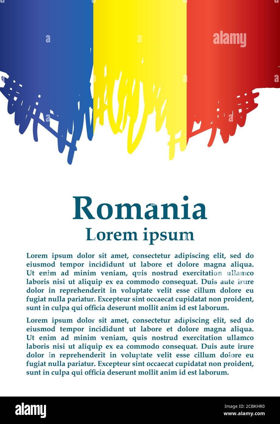 Flag of Romania, Romania. Template for award design, an official ...