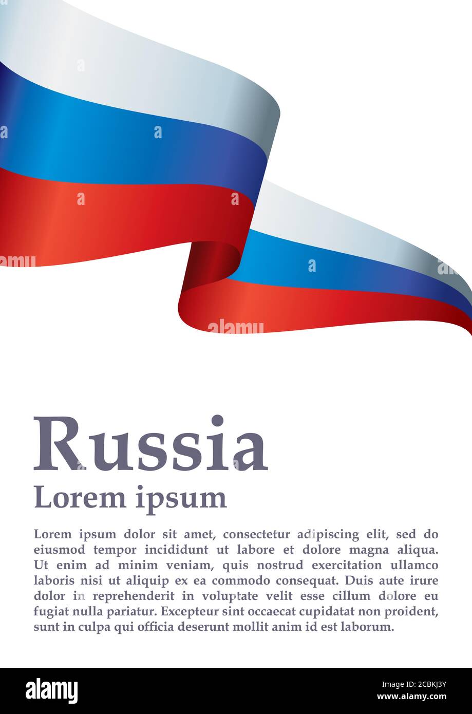 Flag of Russia, Russian Federation. Russian flag. Template for award ...