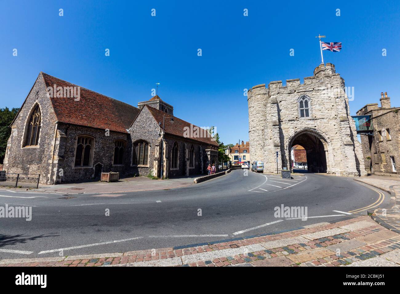 The Medieval Westgate and Guildhall at Canterbury, Kent, England Stock ...