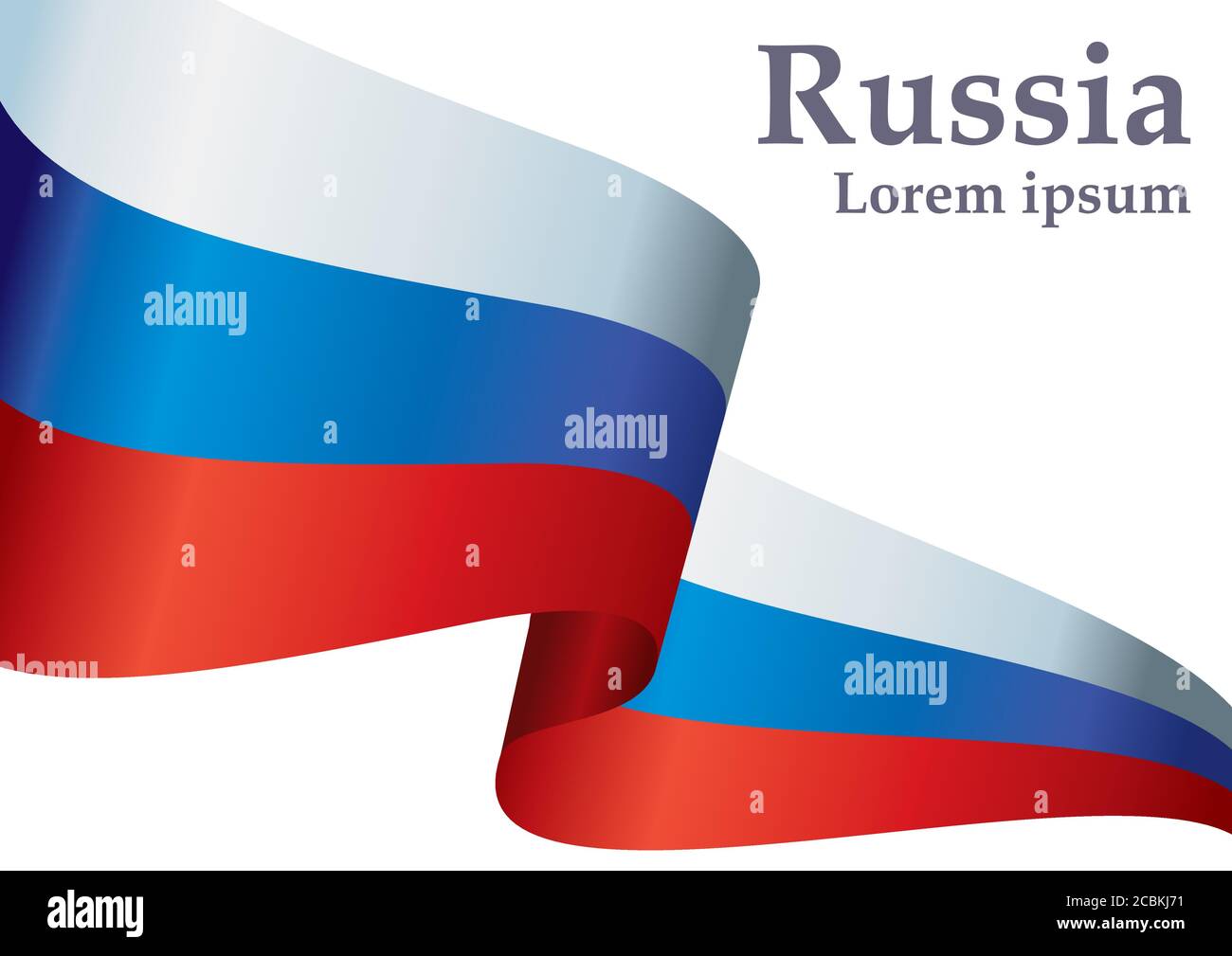 Flag of Russia, Russian Federation. Russian flag. Template for award ...