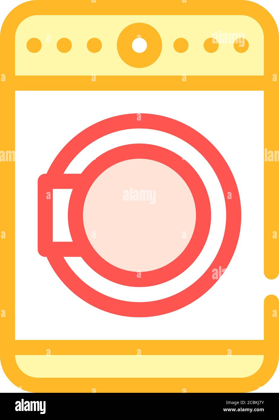 dryer machine color icon vector isolated illustration Stock Vector ...