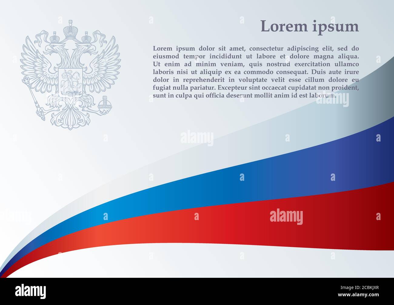 Flag of Russia, Russian Federation. Russian flag. Template for award ...