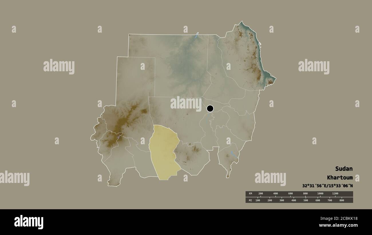 Kordofan map hi-res stock photography and images - Alamy
