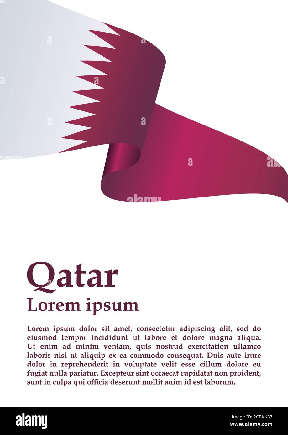 Flag of Qatar, State of Qatar. Template for award design, an official ...