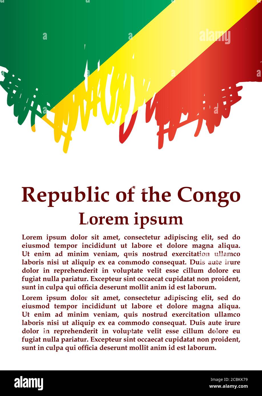 Flag of the Republic of the Congo, Republic of the Congo. Template for ...