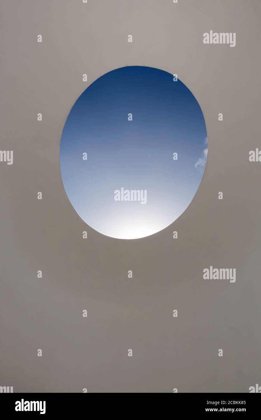 Inside Tewlwolow Kernow, an elliptical domed chamber from which to view ...