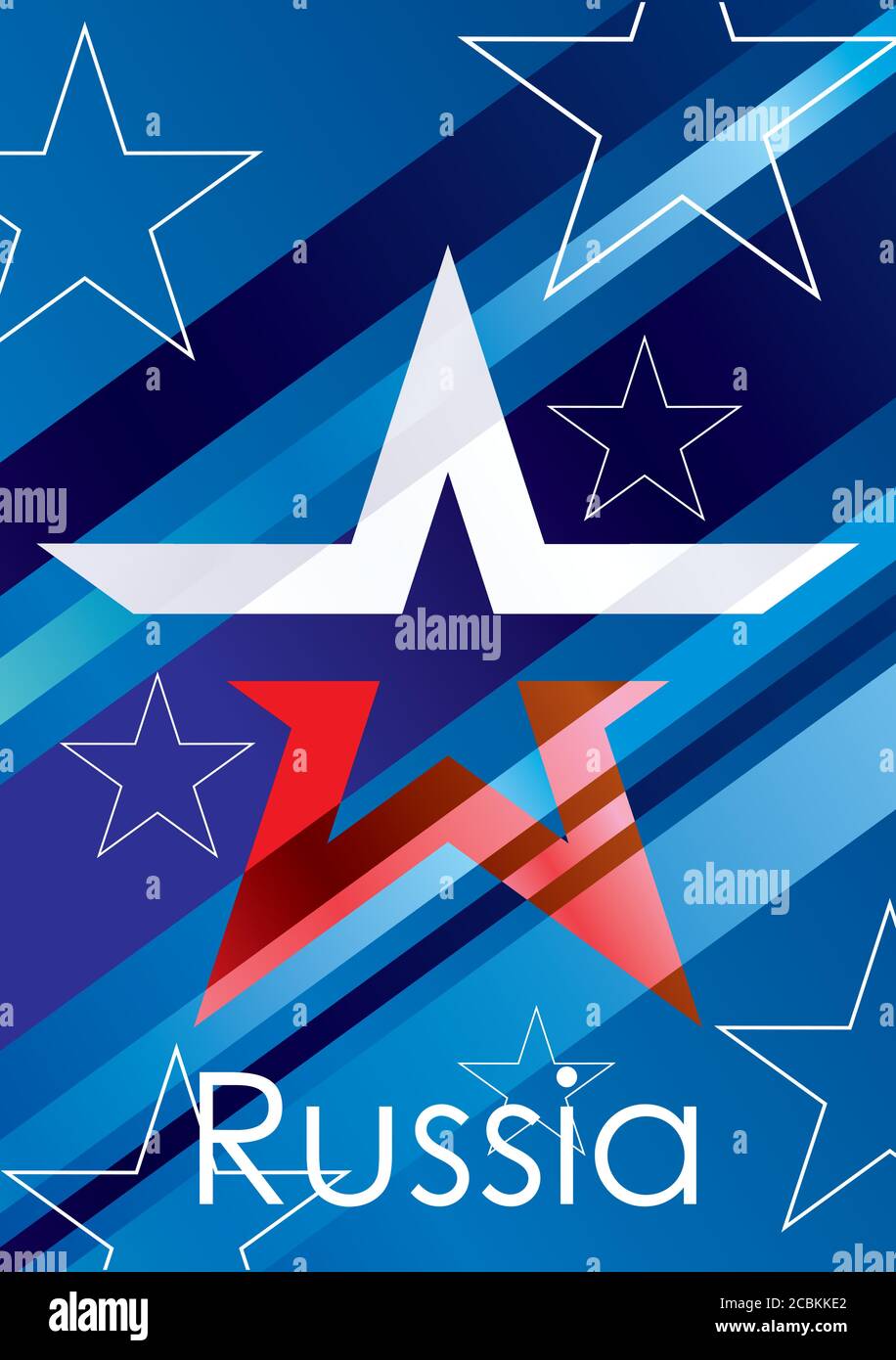 Star, Flag of Russia. Russian flag. Bright, colorful vector ...