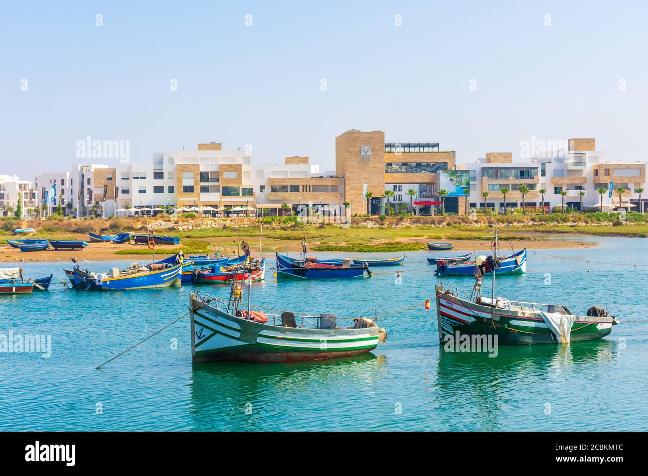 Traditional boats in the harbor of Rabat, Morocco Stock Photo - Alamy