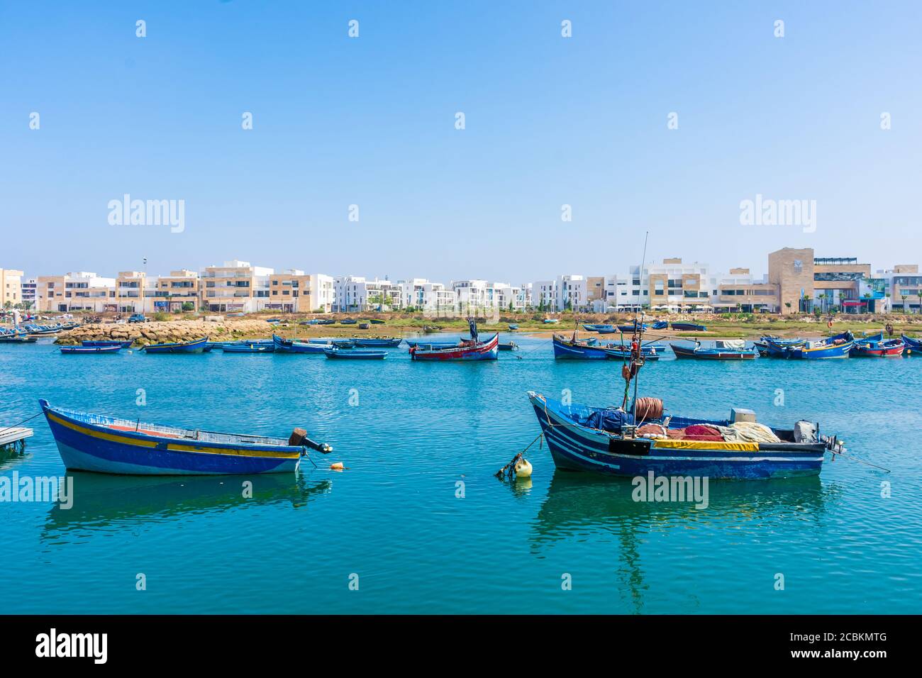 Traditional boats in the harbor of Rabat, Morocco Stock Photo - Alamy