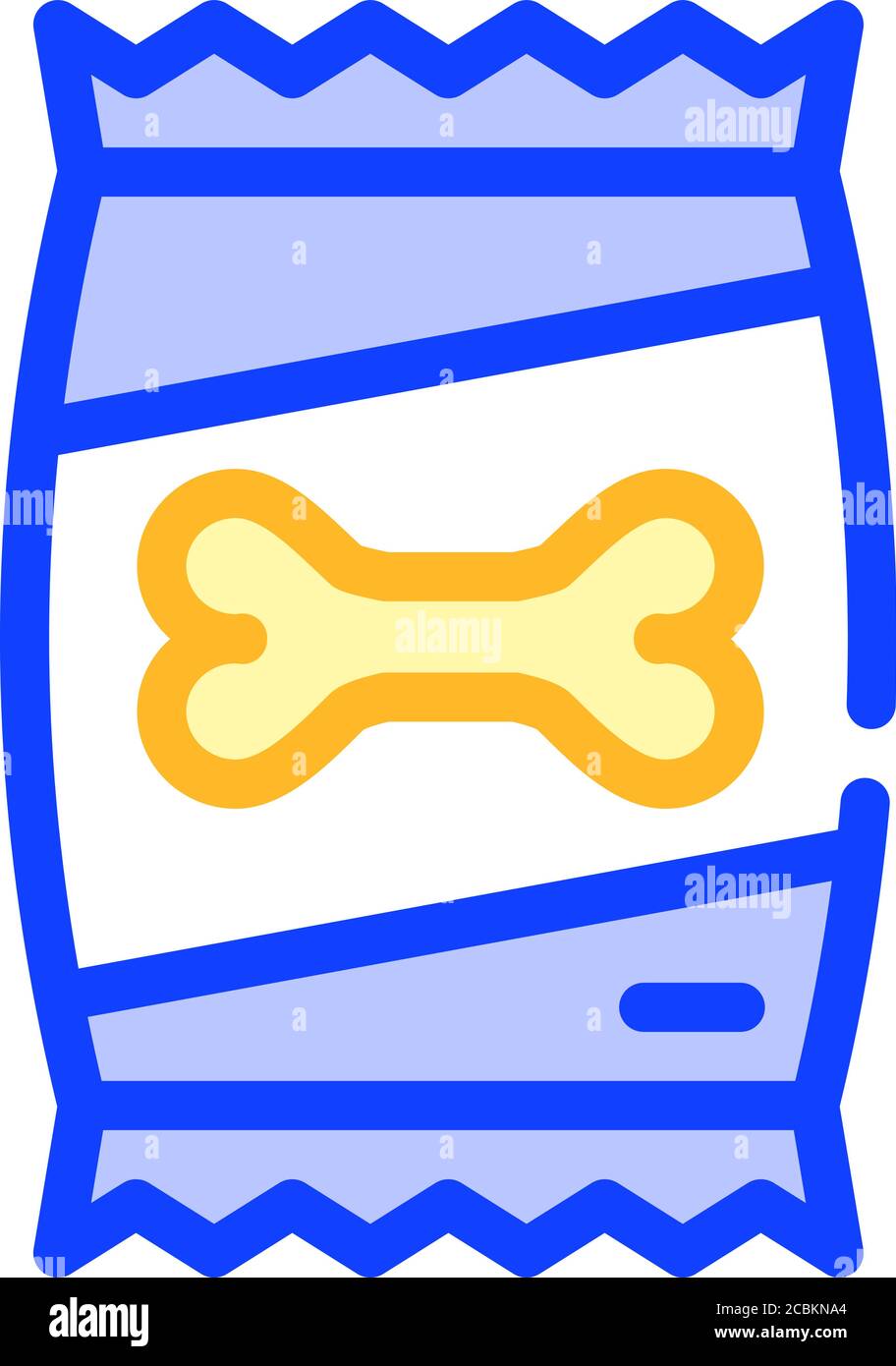 feed bag for dog color icon vector illustration Stock Vector Image ...
