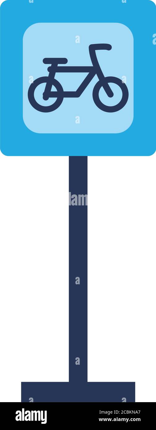 bike parking zone road sign flat style icon design, Park and ...