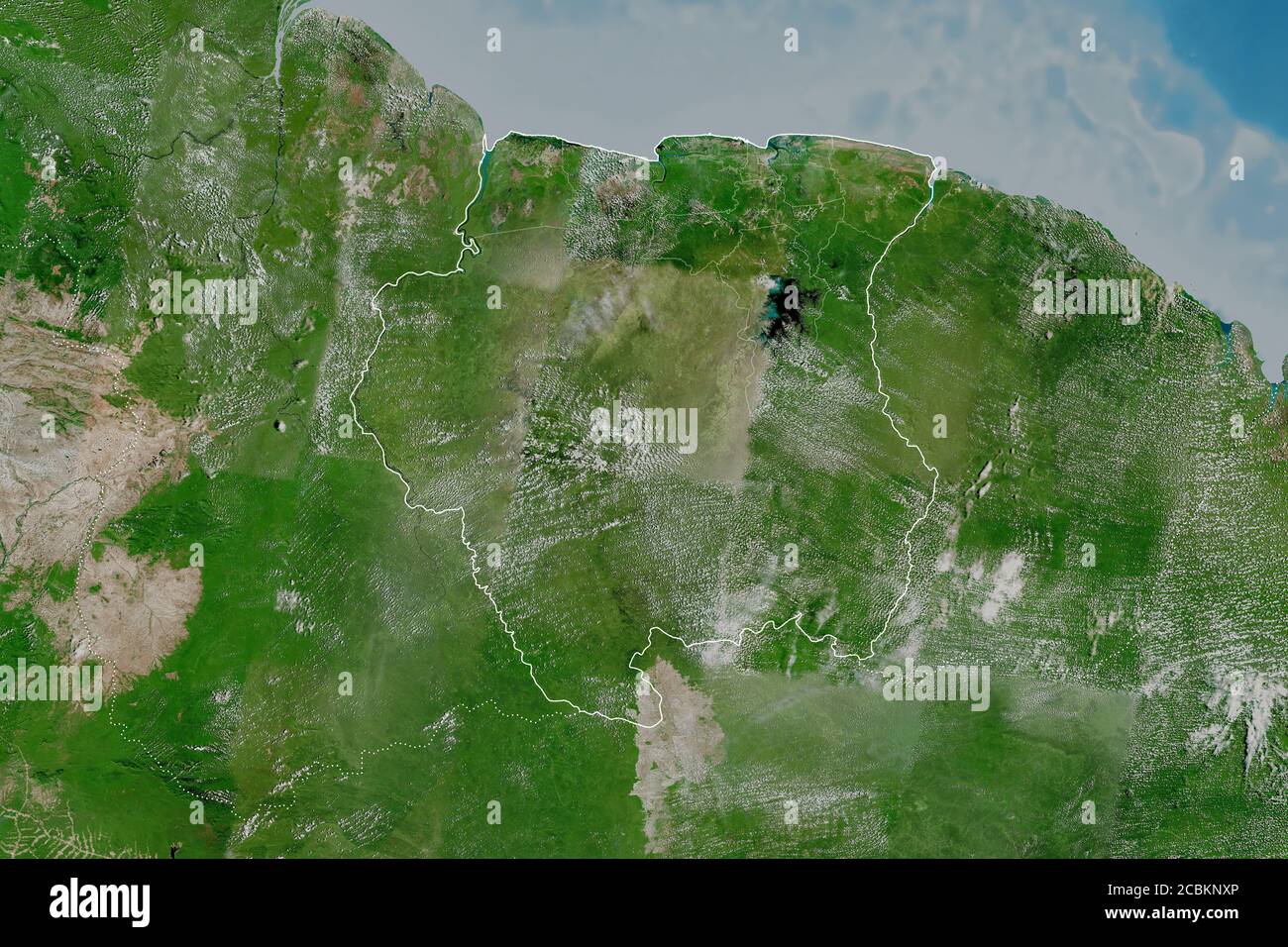 Satellite view suriname country hi-res stock photography and images - Alamy