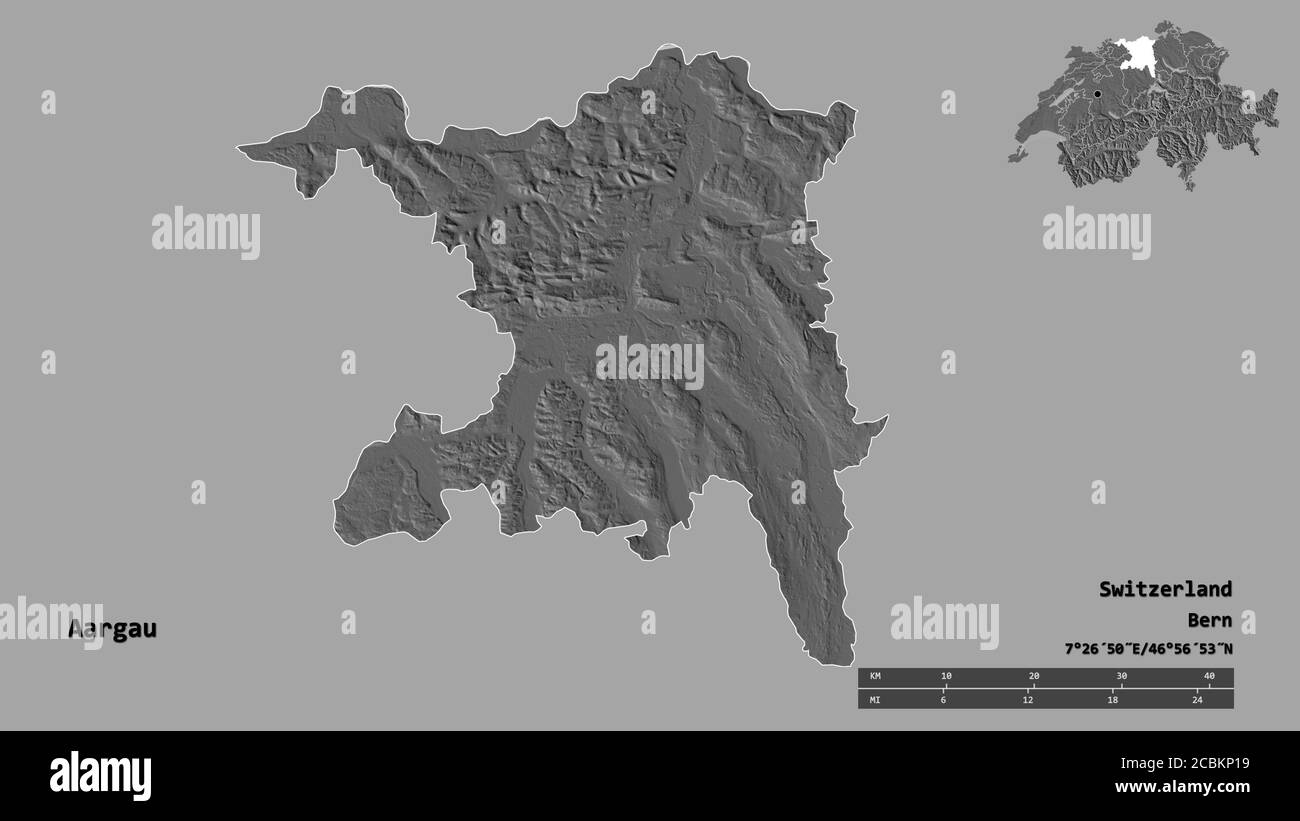 Map of aargau Black and White Stock Photos & Images - Alamy