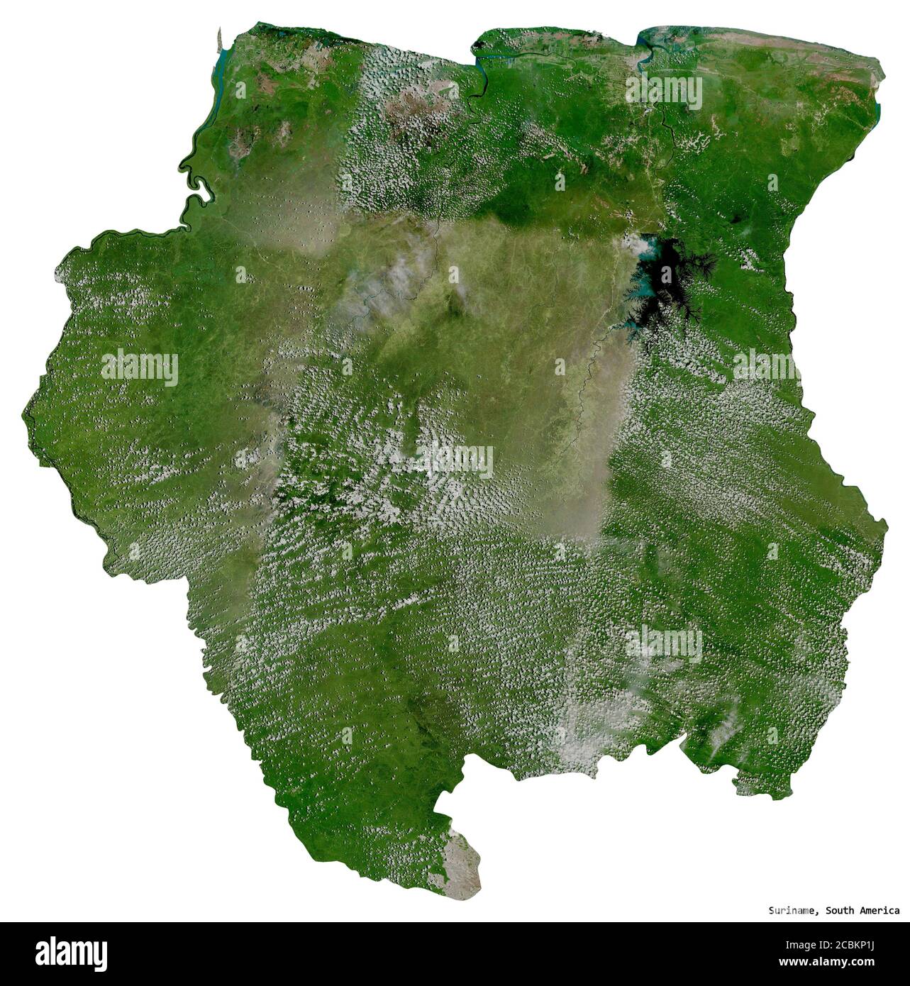 Map satellite geography suriname Cut Out Stock Images & Pictures - Alamy