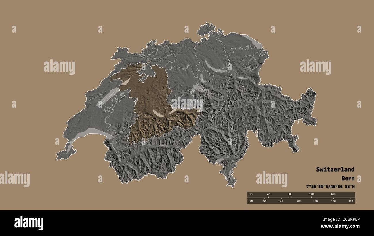 Bern area map hi-res stock photography and images - Alamy