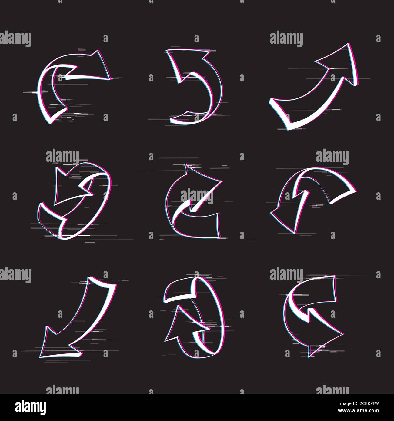 Glitch arrow hi-res stock photography and images - Alamy