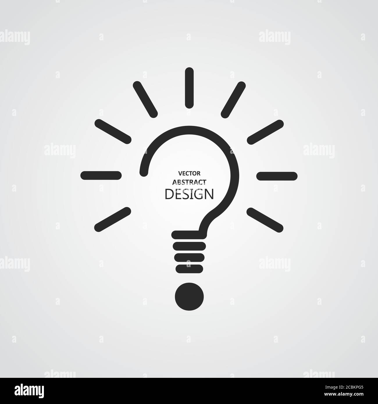 The stylized lamp and question mark.Monochrome icon.Concept of the idea ...