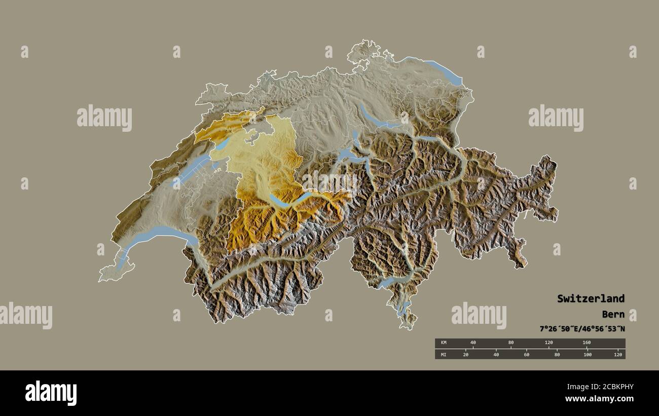 Bern area map hi-res stock photography and images - Alamy