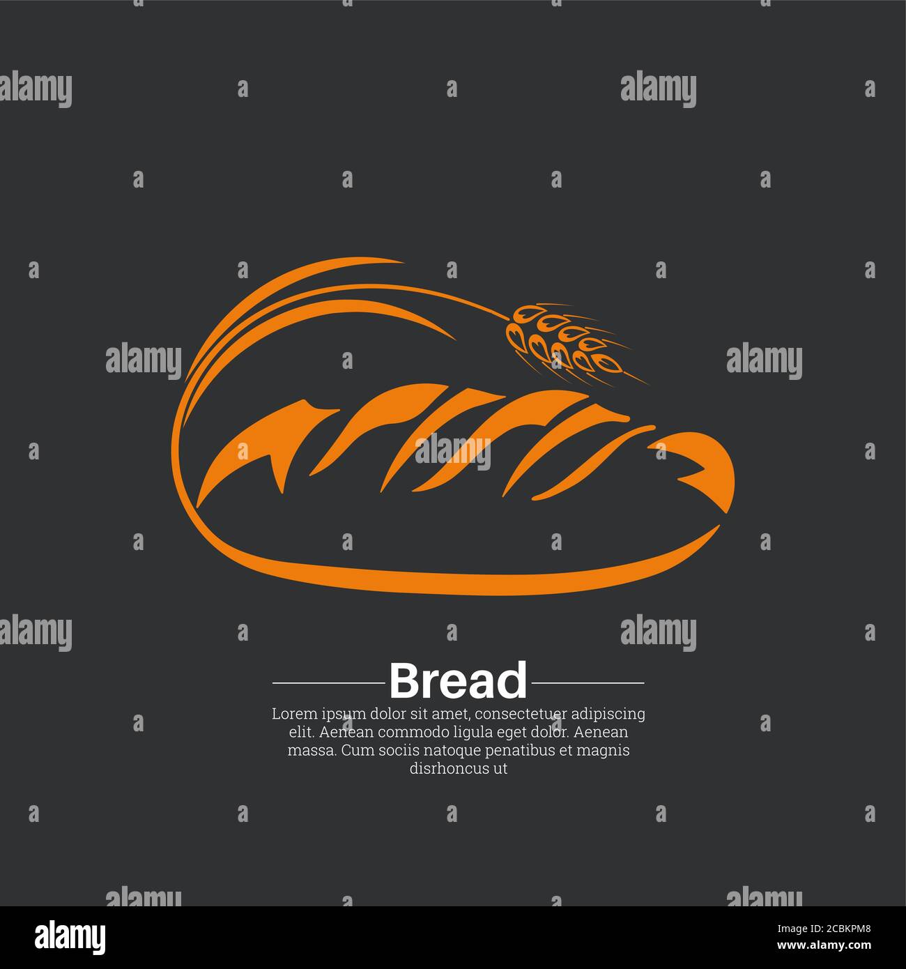 Icon bread.Fresh product.Bakery logo, emblem , label. A vector ...