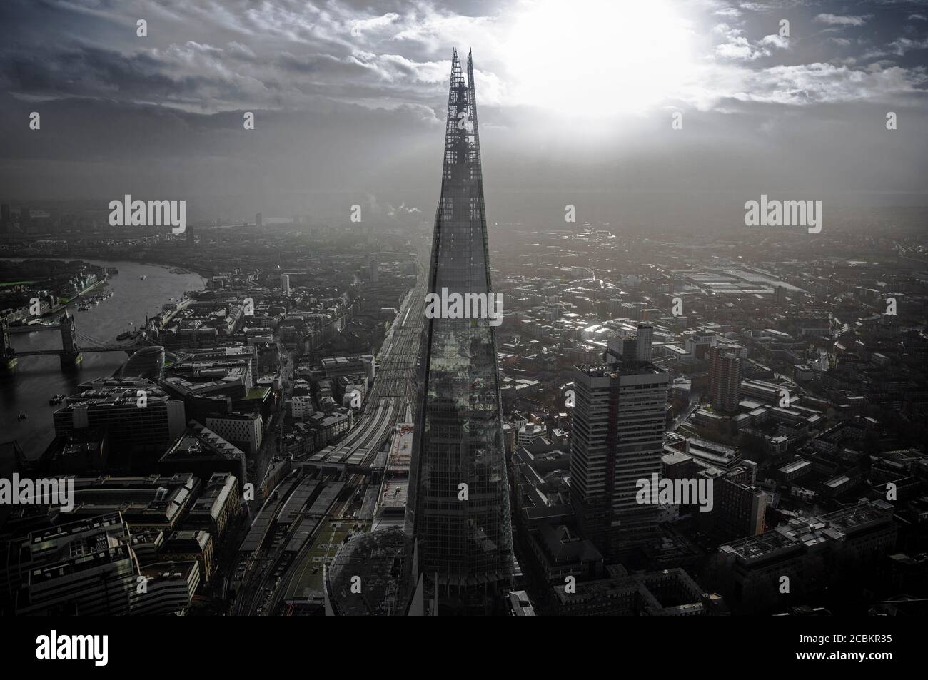 Aerial view of the Shard in London Stock Photo - Alamy
