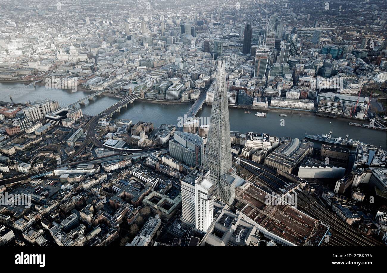 Aerial view of the Shard in London Stock Photo - Alamy