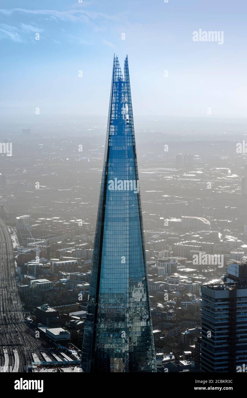 Aerial view of the Shard in London Stock Photo - Alamy