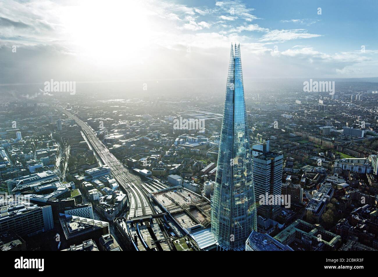 Aerial view of the Shard in London Stock Photo - Alamy