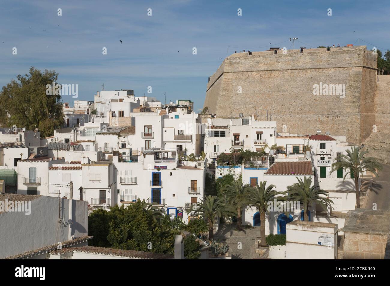 Ibiza buildings on hill Stock Photo - Alamy