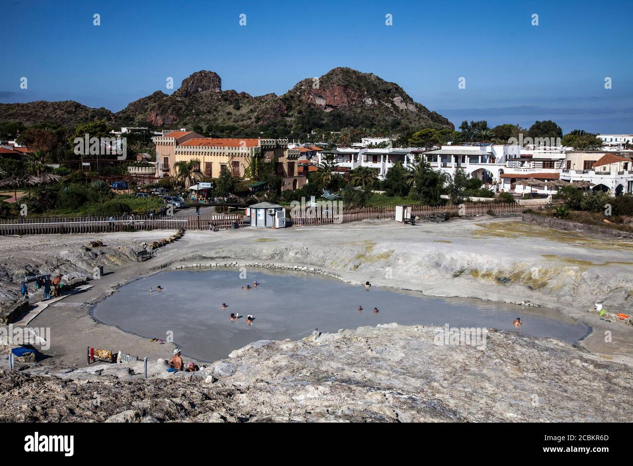 Hot spring and rural village Stock Photo - Alamy