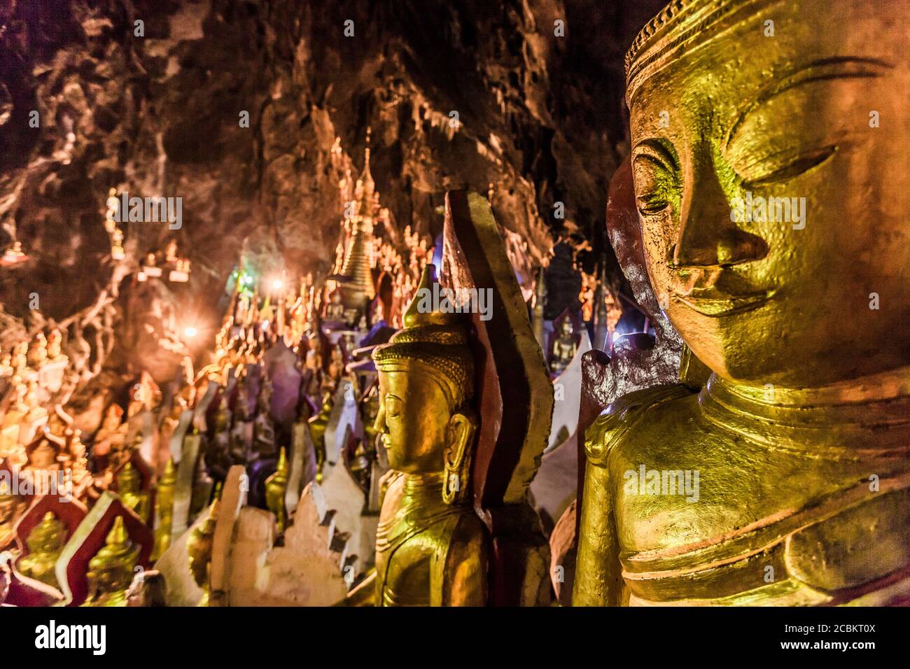 Pindaya Caves, Pindaya, Shan State, Myelat, Burma Stock Photo - Alamy