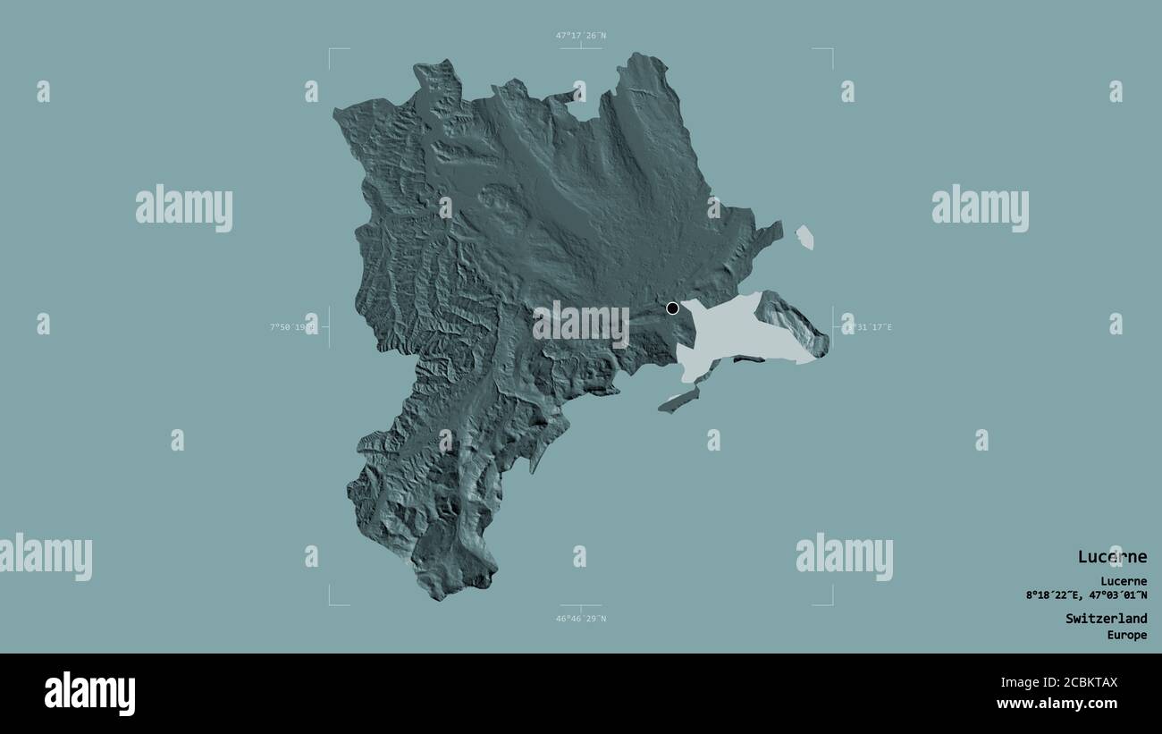 Lucerne area map hi-res stock photography and images - Alamy