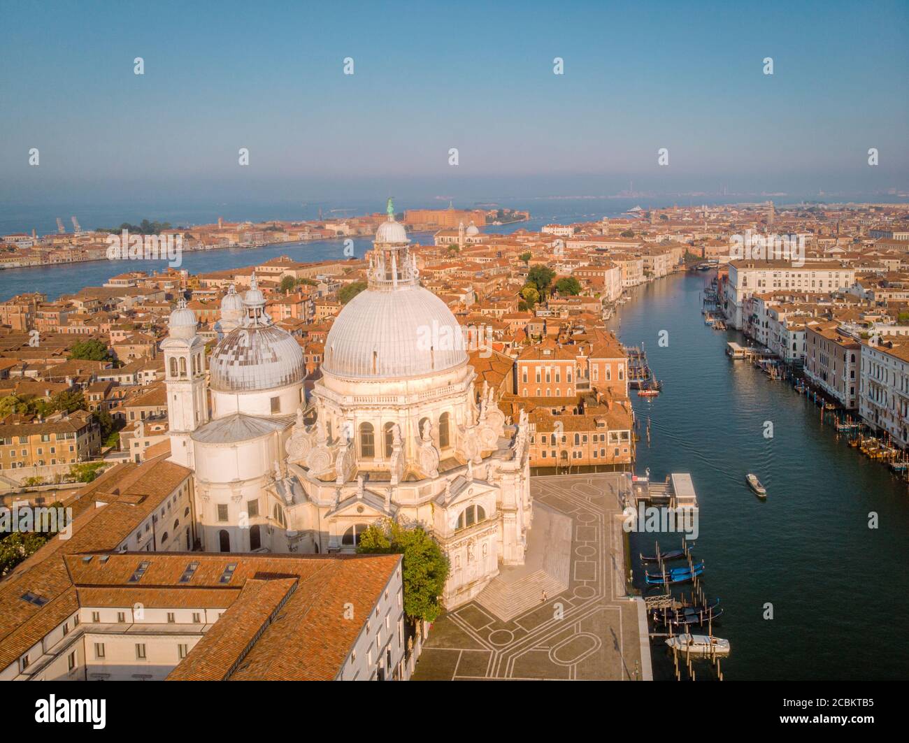 Venice from above with drone, Aerial drone photo of iconic and unique ...