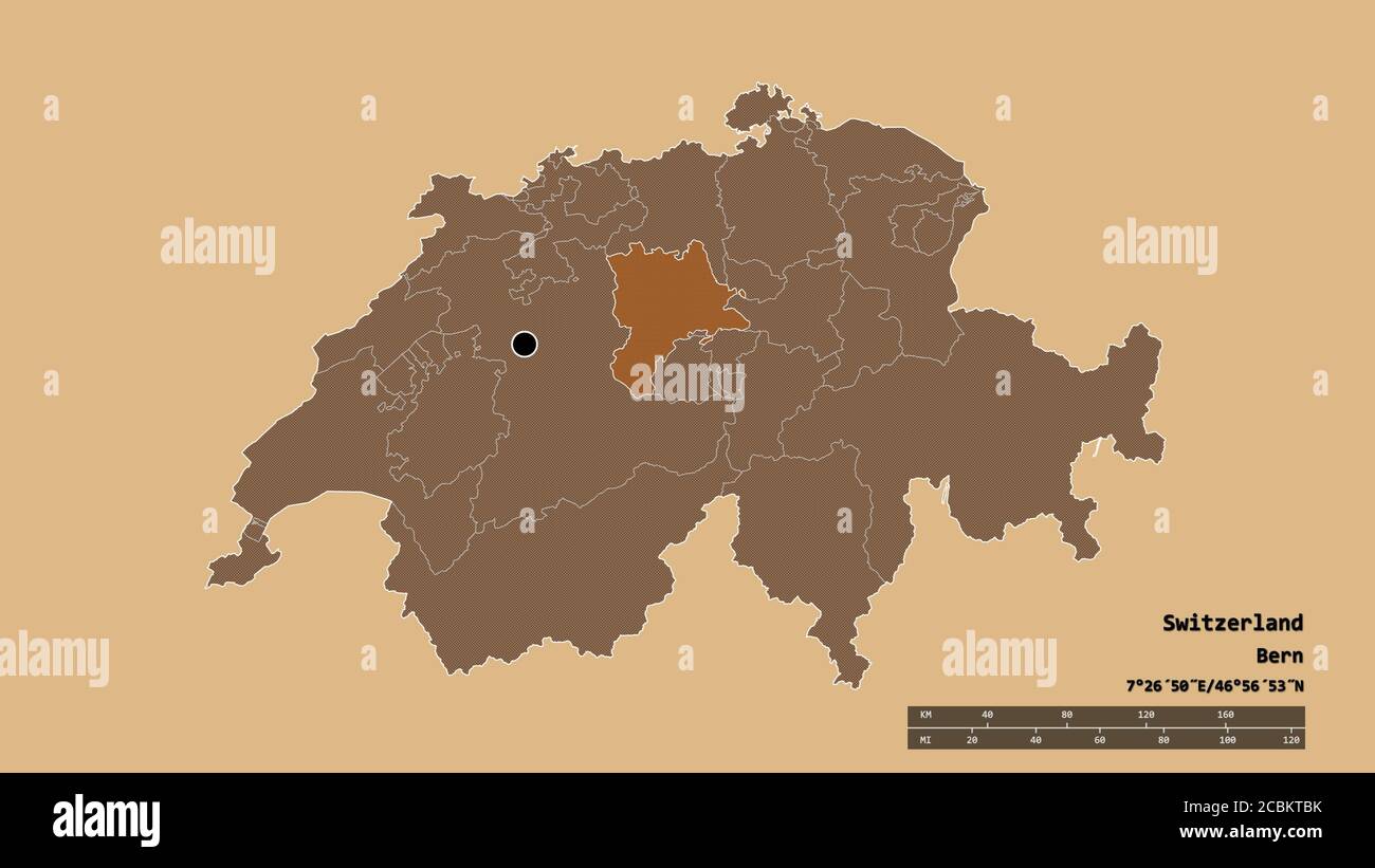 Lucerne area map hi-res stock photography and images - Alamy