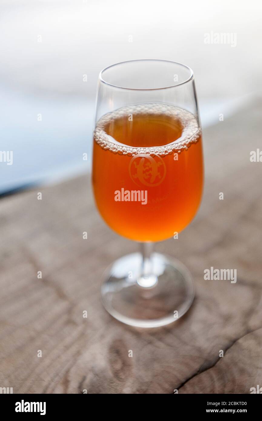 Fresh pressed apple juice, Lake Maggiore, Ascona, Ticino, Switzerland ...