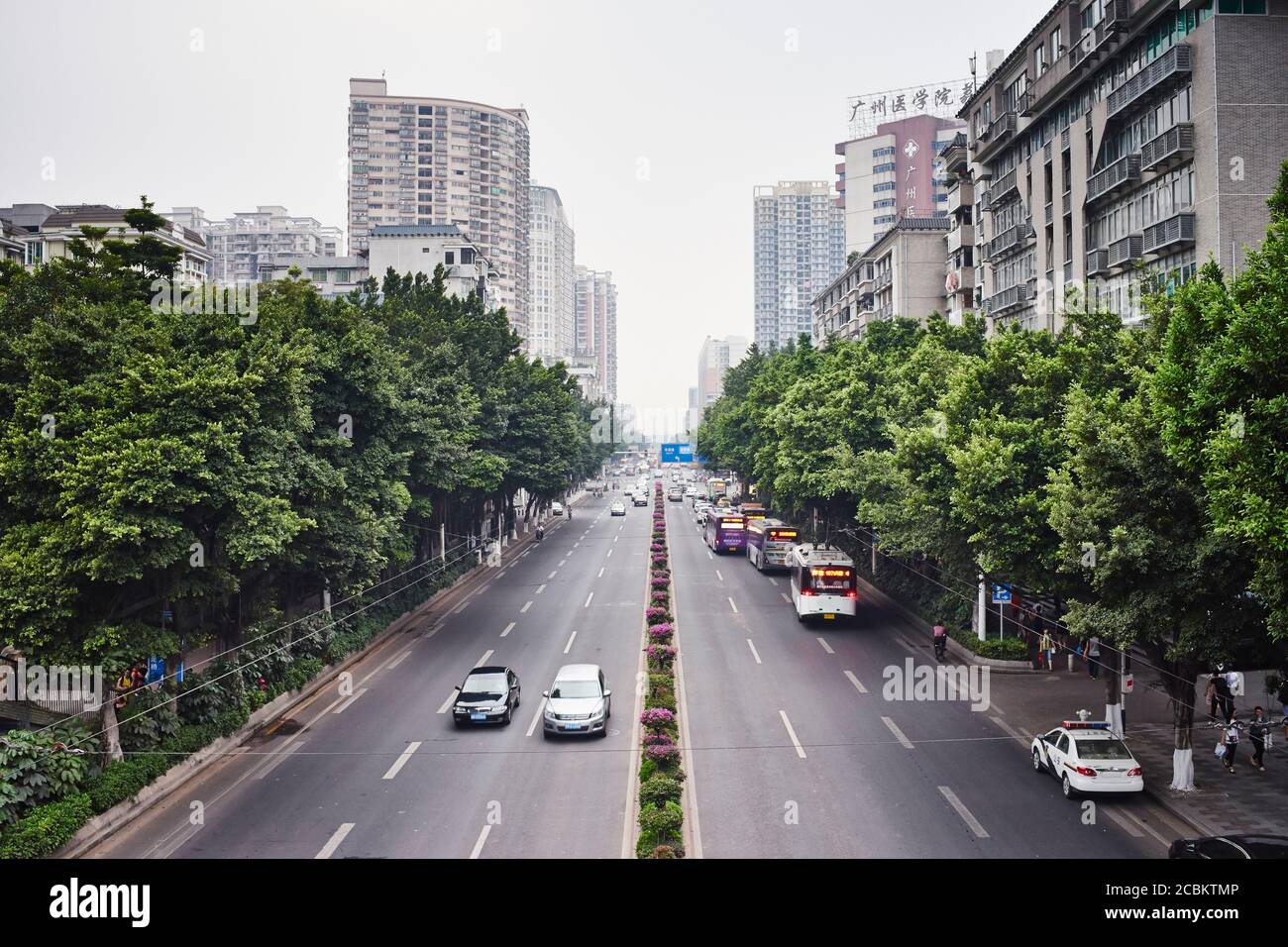 Road through city, Guangzhou, China Stock Photo - Alamy