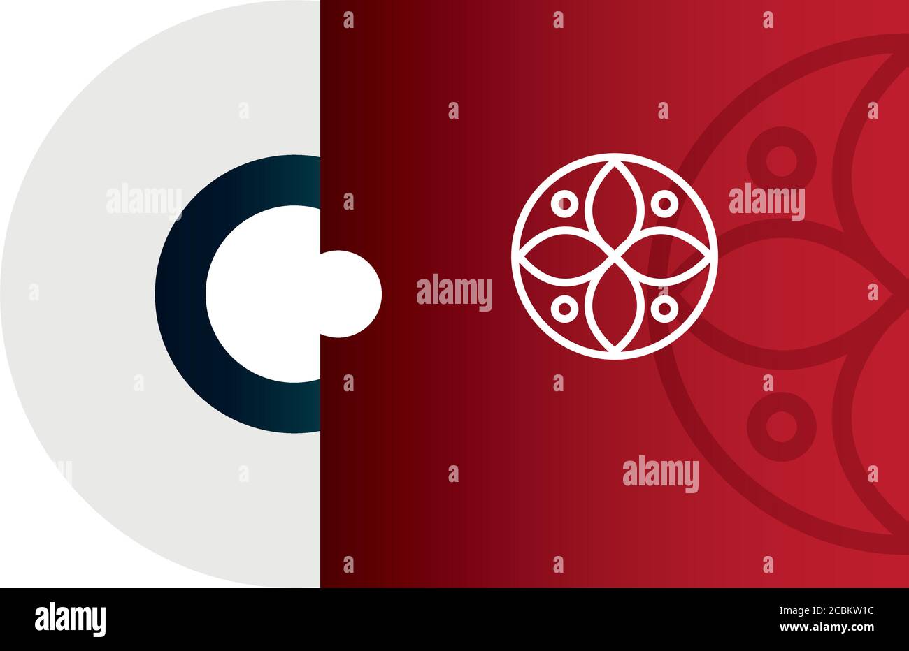 compact disc red color mockup with white sign, corporate identity Stock ...