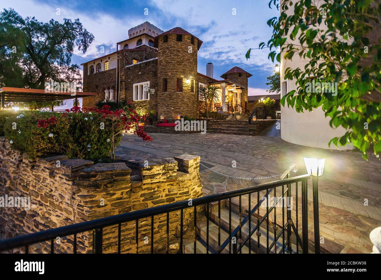 View of hotel at dusk, Windhoek, Namibia, Namibia Stock Photo - Alamy
