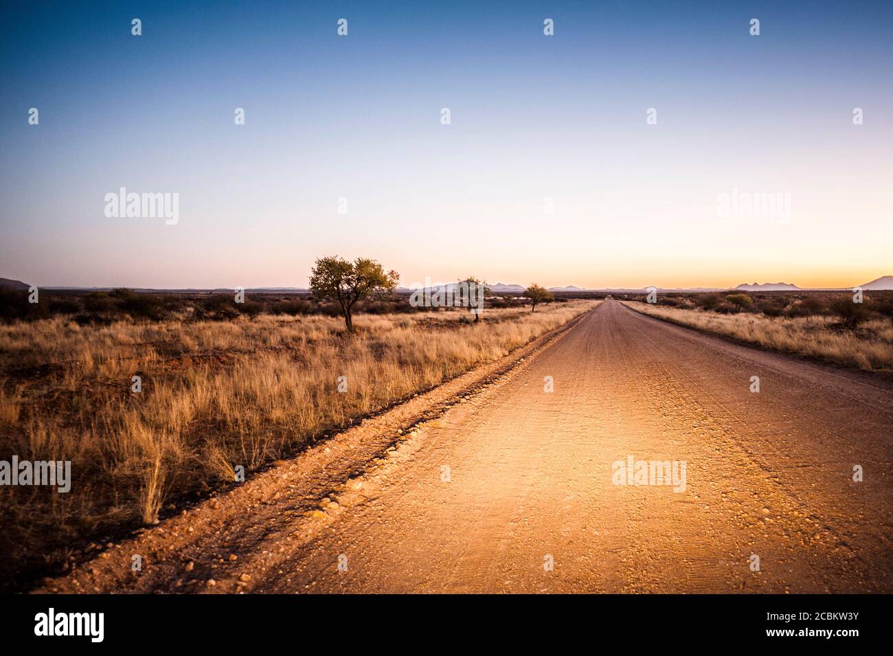 Road at dusk, Windhoek, Namibia, Namibia Stock Photo - Alamy