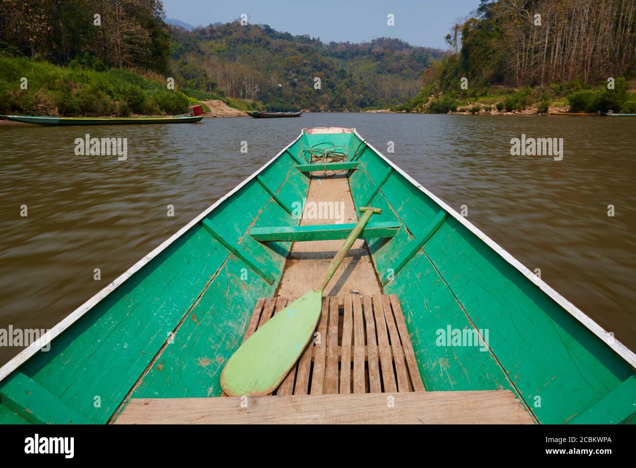 Green rowing boat hi-res stock photography and images - Alamy