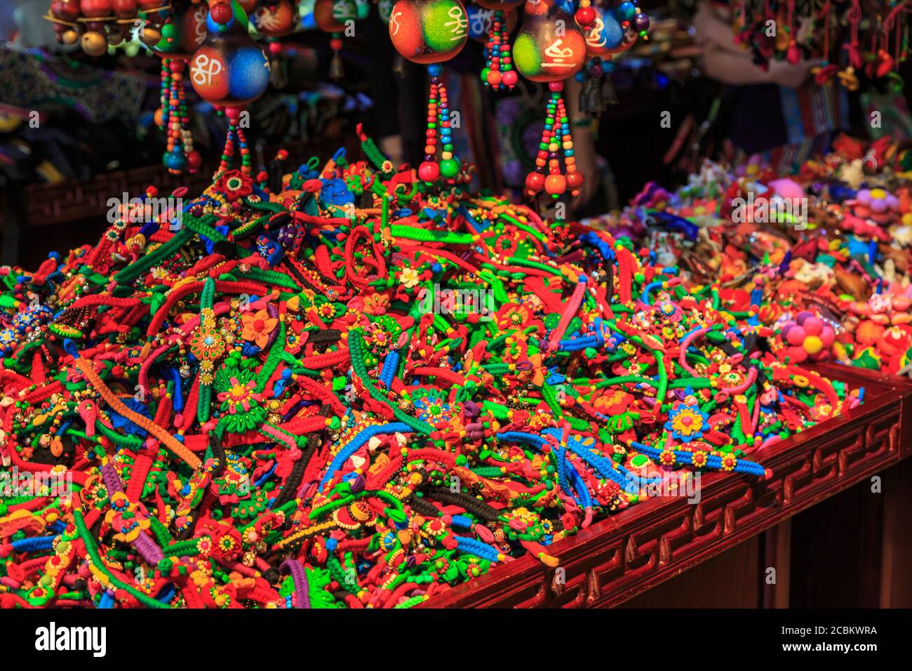 Mound of colourful trinkets, Guangzhou, China Stock Photo - Alamy