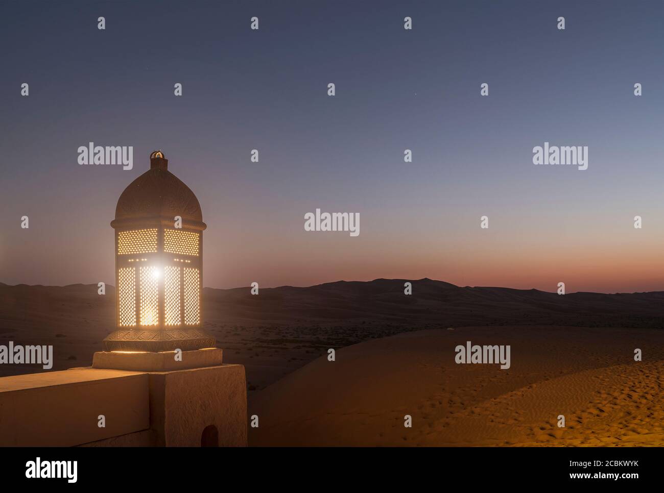 Arab lantern in the Empty Quarter desert of Abu Dhabi, UAE Stock Photo ...