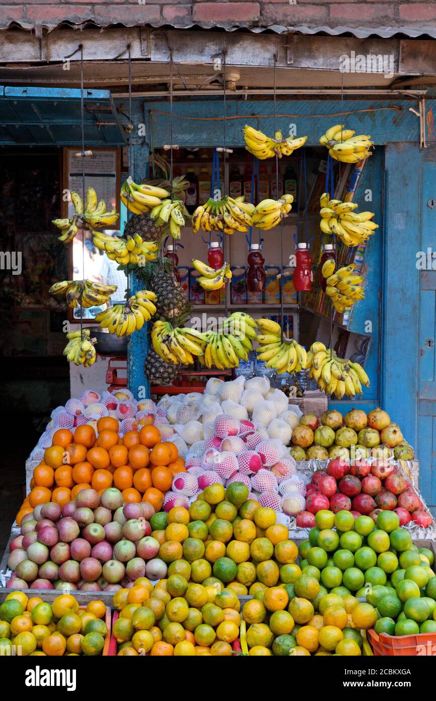 Fruit stall, Kathmandu, Nepal Stock Photo - Alamy