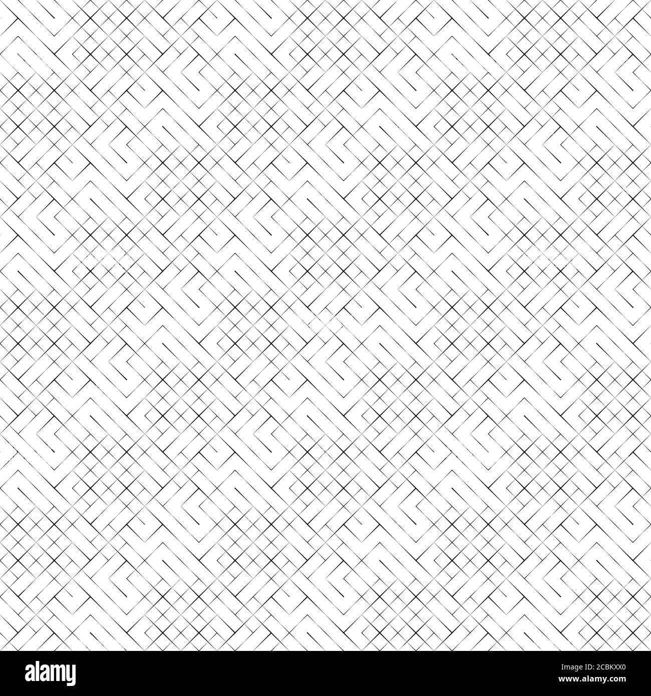 Vector seamless pattern. Trendy modern geometrical texture with thin lines of variable thickness ...